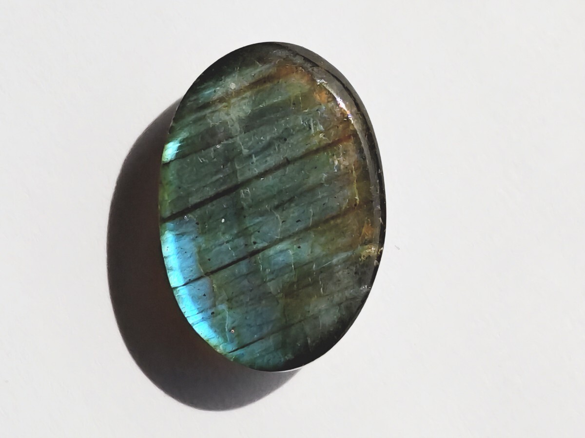 Yahoo!オークション - 天然 ラブラドライト 22.94ct 14.21ct 遊色効果...