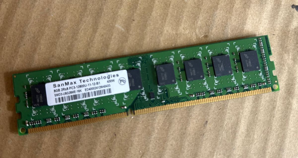 Yahoo!オークション - (693M)Sanmax 8GB 2Rx8 PC3-12800U-11-12-B1
