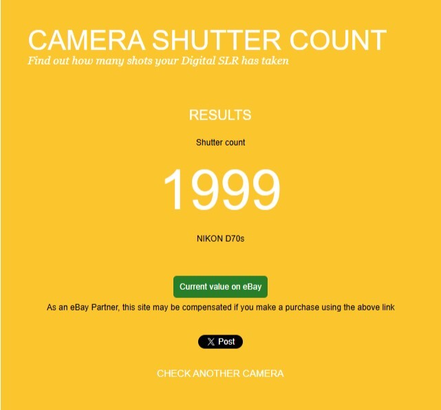 Yahoo!オークション - シャッター回数 1999回 動作品 ニコン Nikon D70...