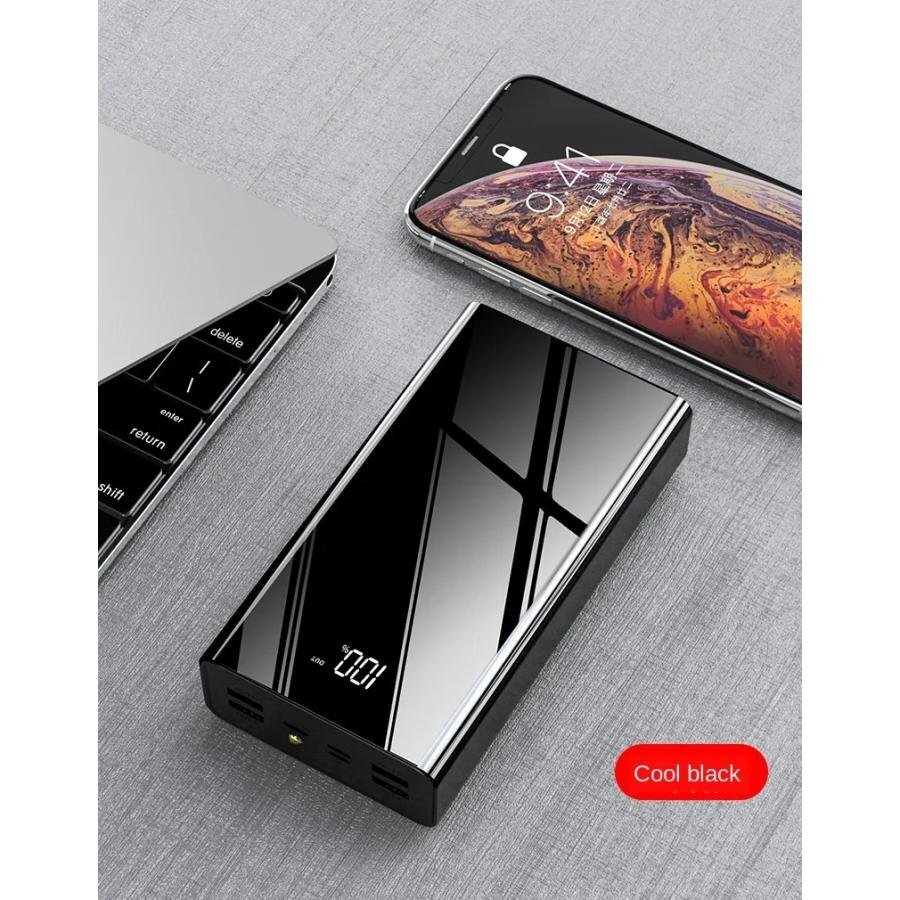 Yahoo!オークション - 【ブラック】モバイルバッテリー 50000mAh ポリ...