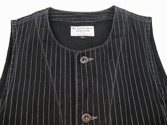 Yahoo!オークション - SCHOTT BROS/ショット OLD HICKORY DENIM VEST ...