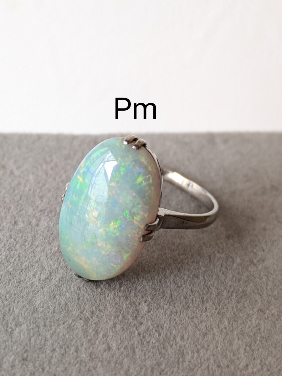 Yahoo!オークション - J46【Pm オパール プラチナ リング】サイズ#13....