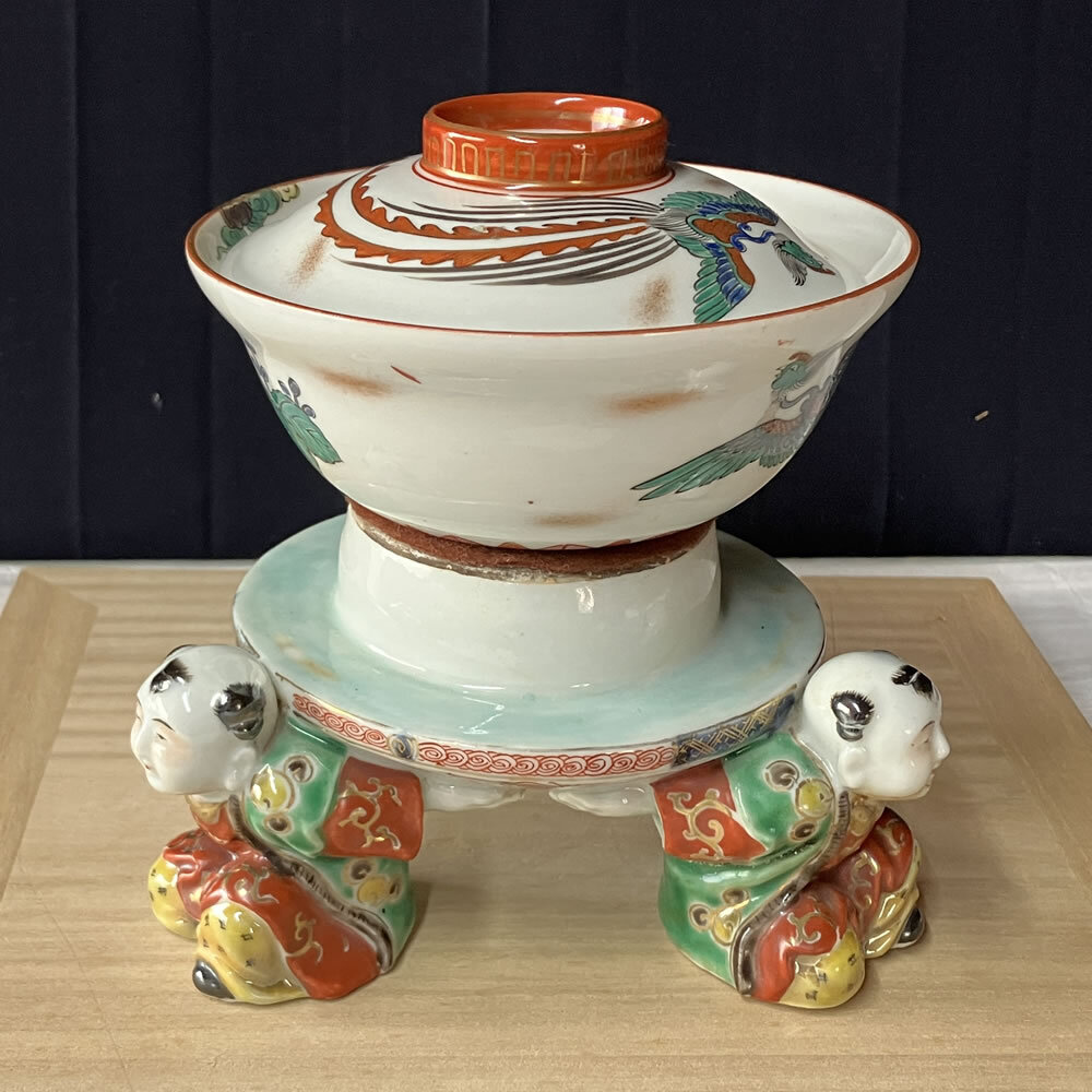 Yahoo!オークション - F1233 床飾 見立 香炉台 唐子 大明成化年製 茶...