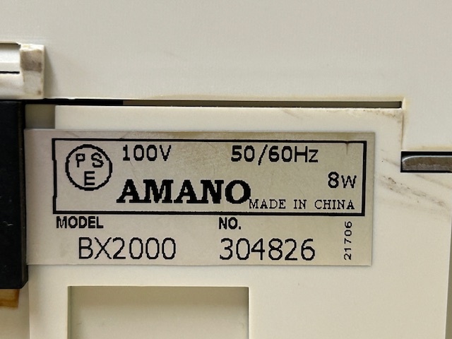 Yahoo!オークション - AMANO アマノ タイムレコーダー BX2000