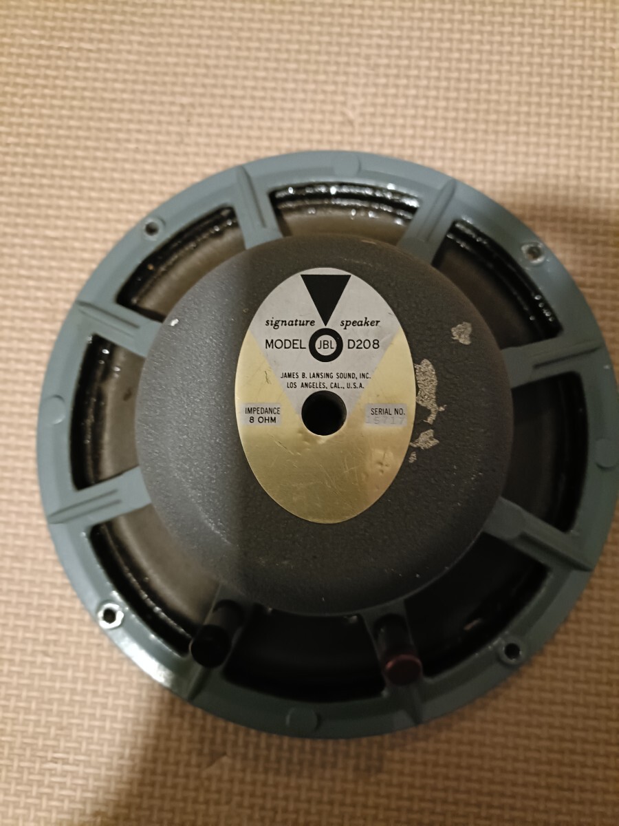 Yahoo!オークション - JBL D208 1台 フルレンジスピーカー 20cm