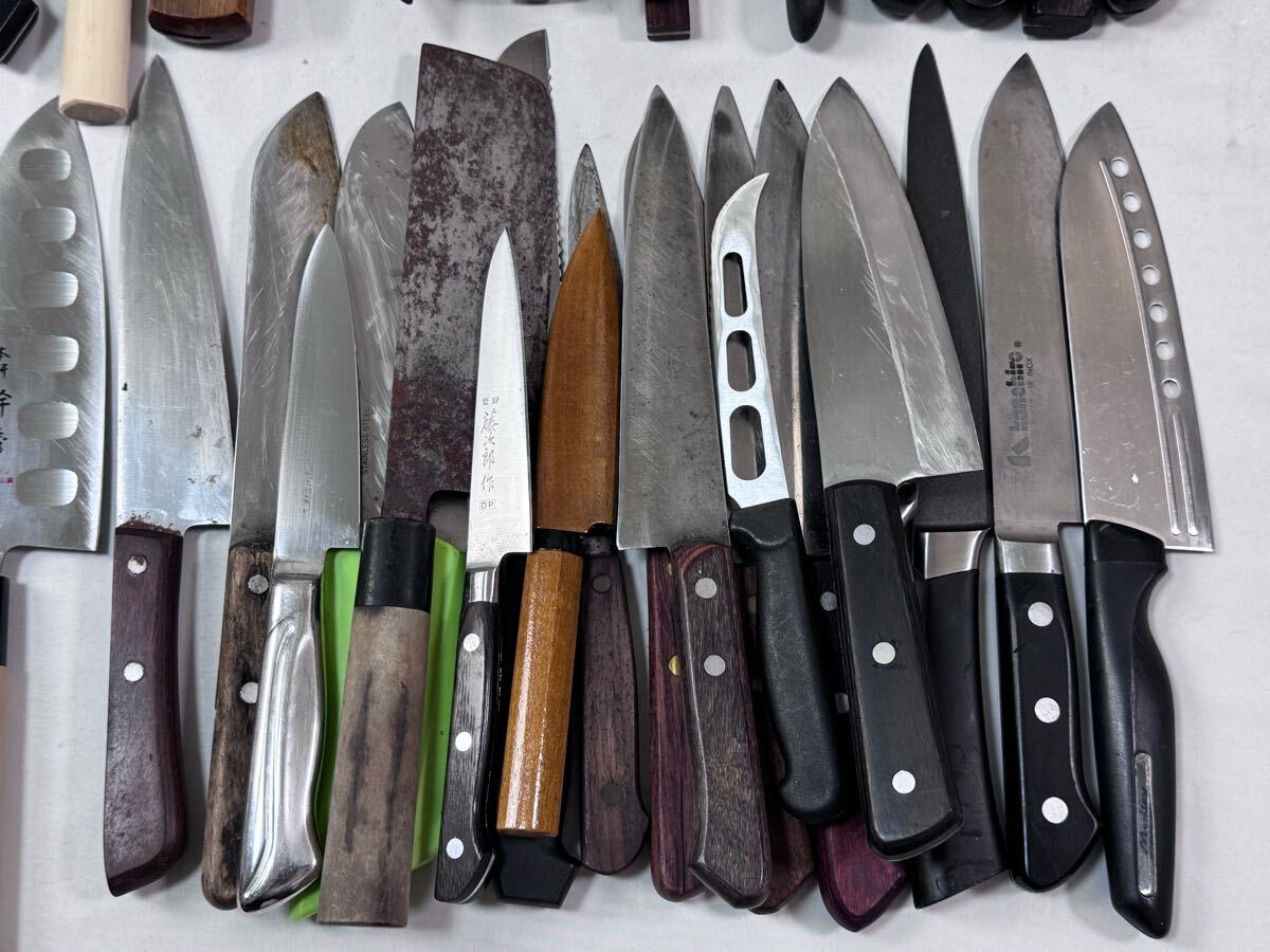 Yahoo!オークション - AZ-583 包丁 大量 まとめ 在銘有 和包丁 出刃 刺...