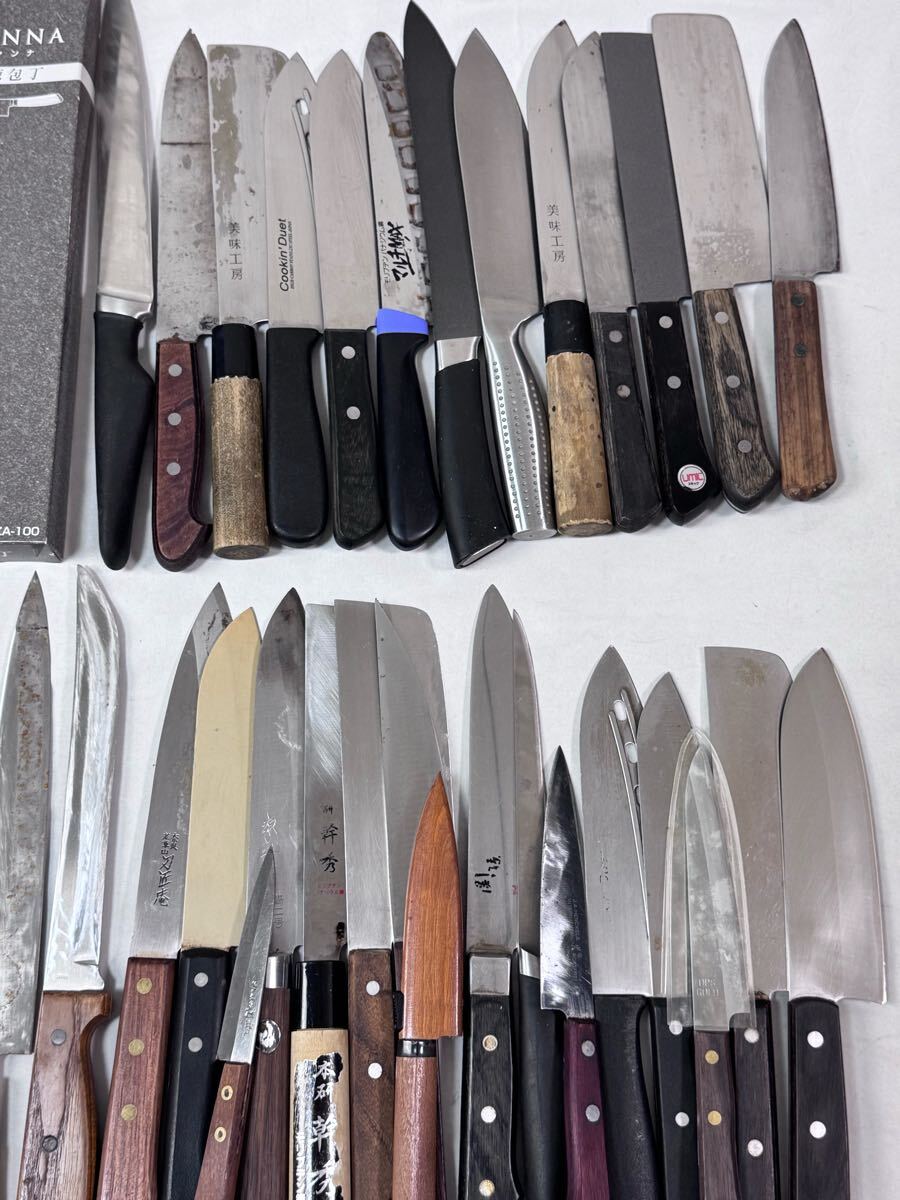 Yahoo!オークション - AZ-583 包丁 大量 まとめ 在銘有 和包丁 出刃 刺...
