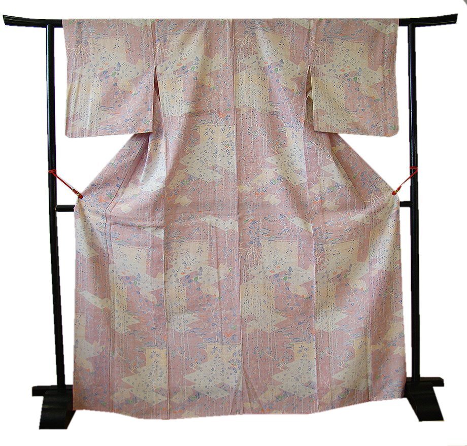 Yahoo!オークション - 夏物美品 裄67.1cm 着物通 夏紬 正絹 仕立上り...