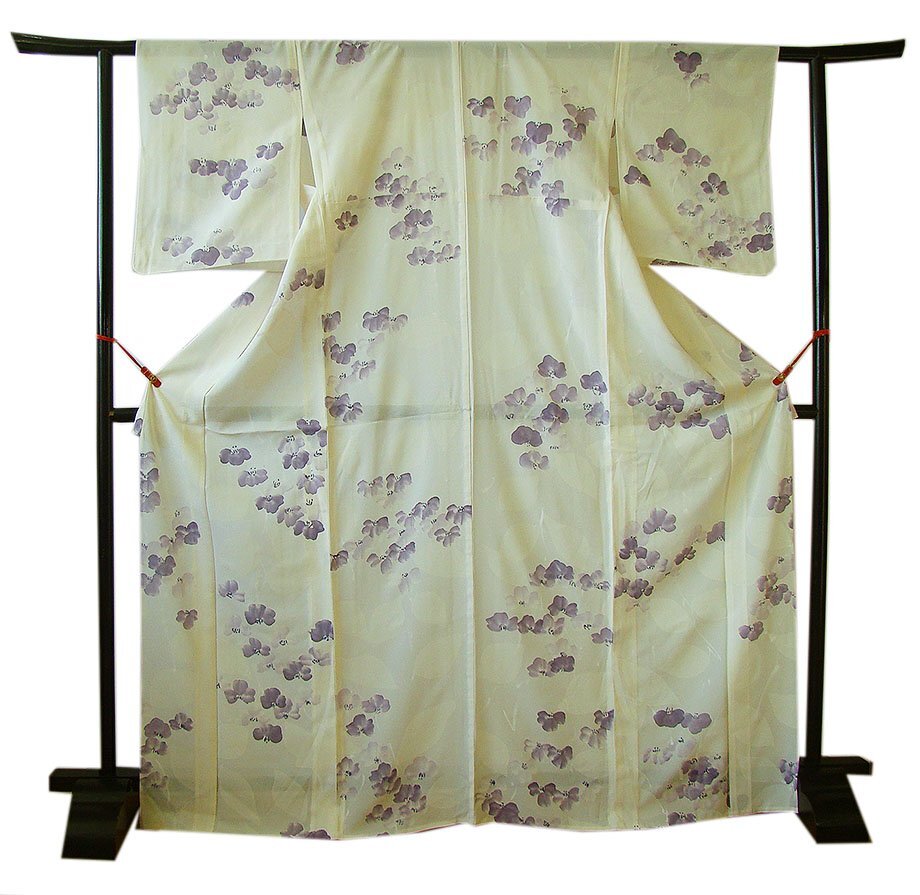 Yahoo!オークション - 時代屋 裄65.2cm 夏物 お茶事 駒絽 3本絽 小...