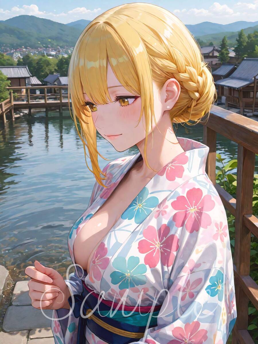 Yahoo!オークション - 1点物 オリジナル A4 美女 ポスター イラスト 同...