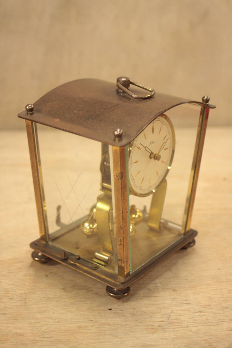 Yahoo!オークション - P96 Kern ドイツ製 回転振り子 機械時計 置き時...