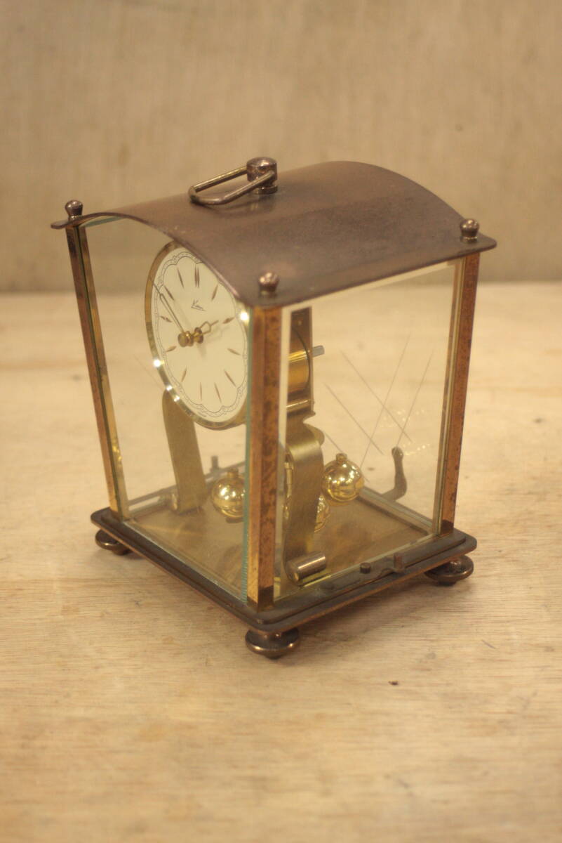 Yahoo!オークション - P96 Kern ドイツ製 回転振り子 機械時計 置き時...