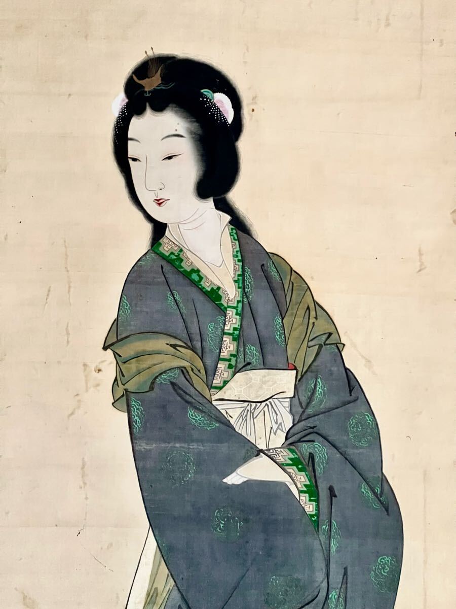 模写】【S8】円山応挙「楊貴妃」絹本 合箱 美人画 歴史人物画 模写】【S8】円山応挙「楊貴妃」絹本 合箱 美人画 歴史人物画