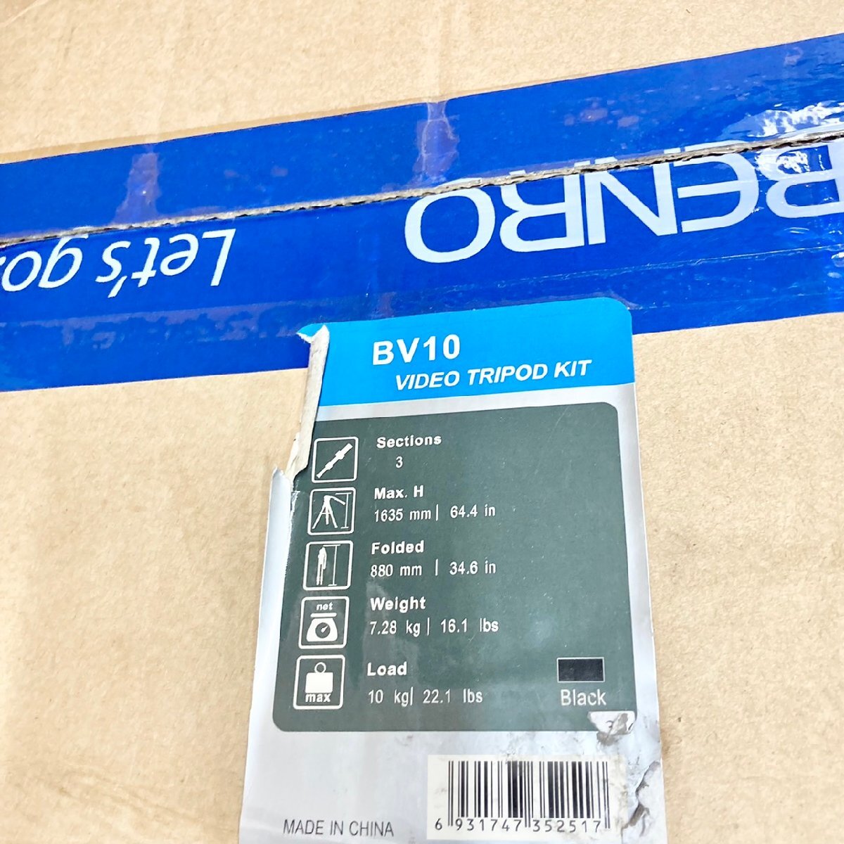 Yahoo!オークション - 未使用品 BENRO(ベンロ) BV10 ツイン脚アルミ三...