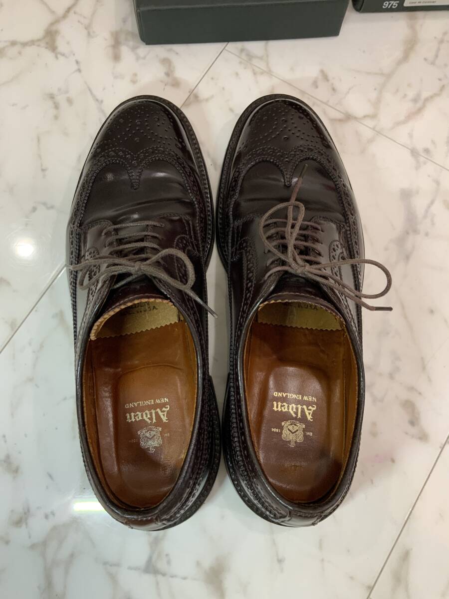 Yahoo!オークション - ALDEN オールデン 975 バーガンディ コードバン ...