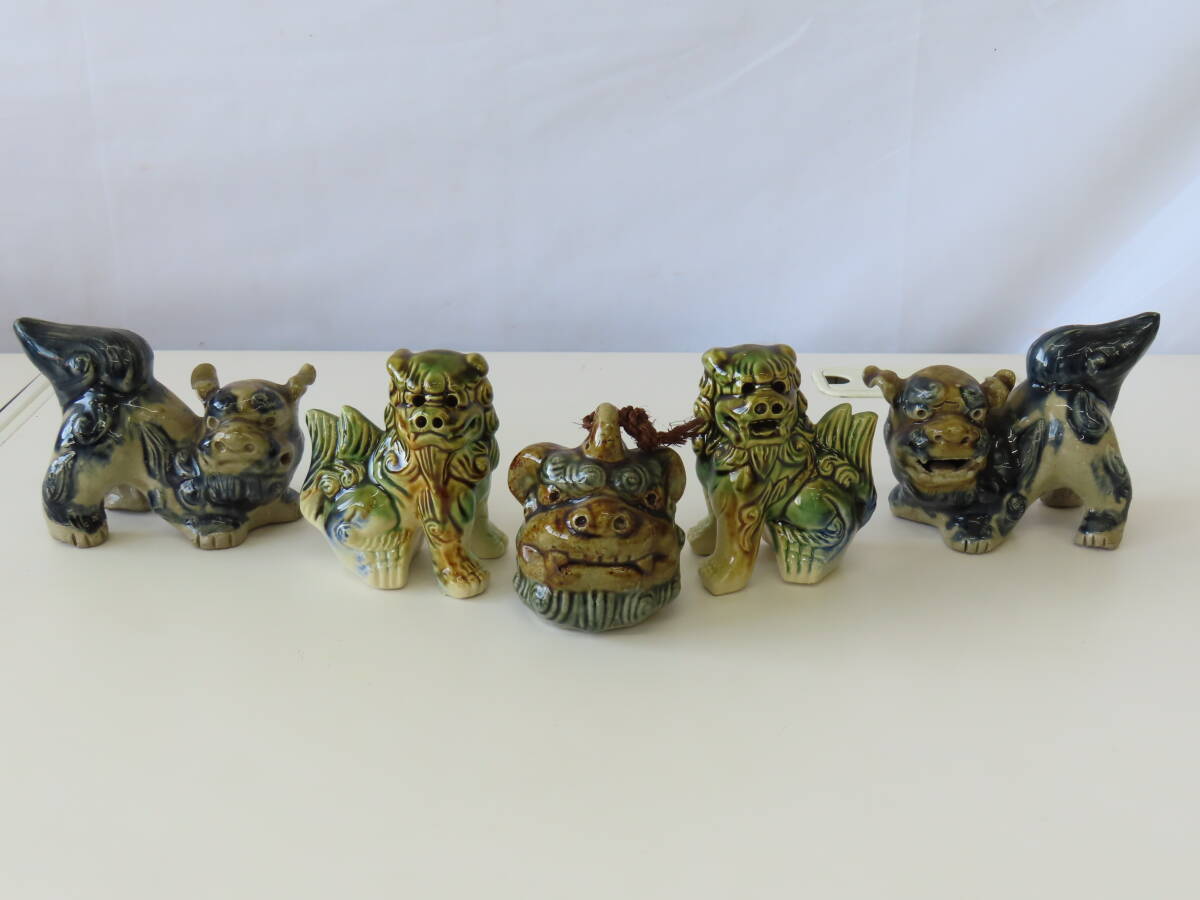 Yahoo!オークション - N25【 5点 まとめて 】 獅子頭 鈴 狛犬 シーサー...