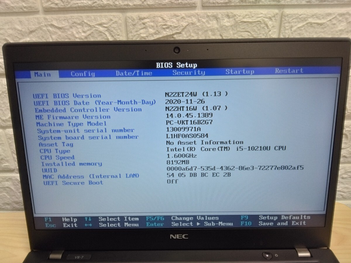 Yahoo!オークション - NEC VersaPro VB-7 第10世代 Core i5-10210U CPU...