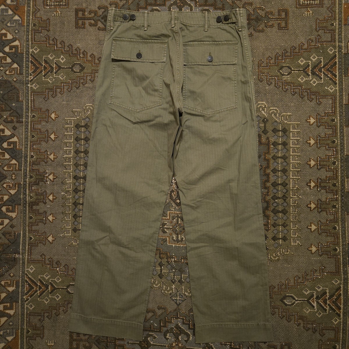 Yahoo!オークション - 【名作】 RRL 13 Star HBT Barker Pants 【31×3...