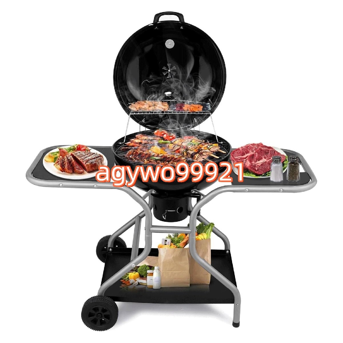 Yahoo!オークション - バーベキュー コンロ 大型 丸型 bbqグリル 直径5...