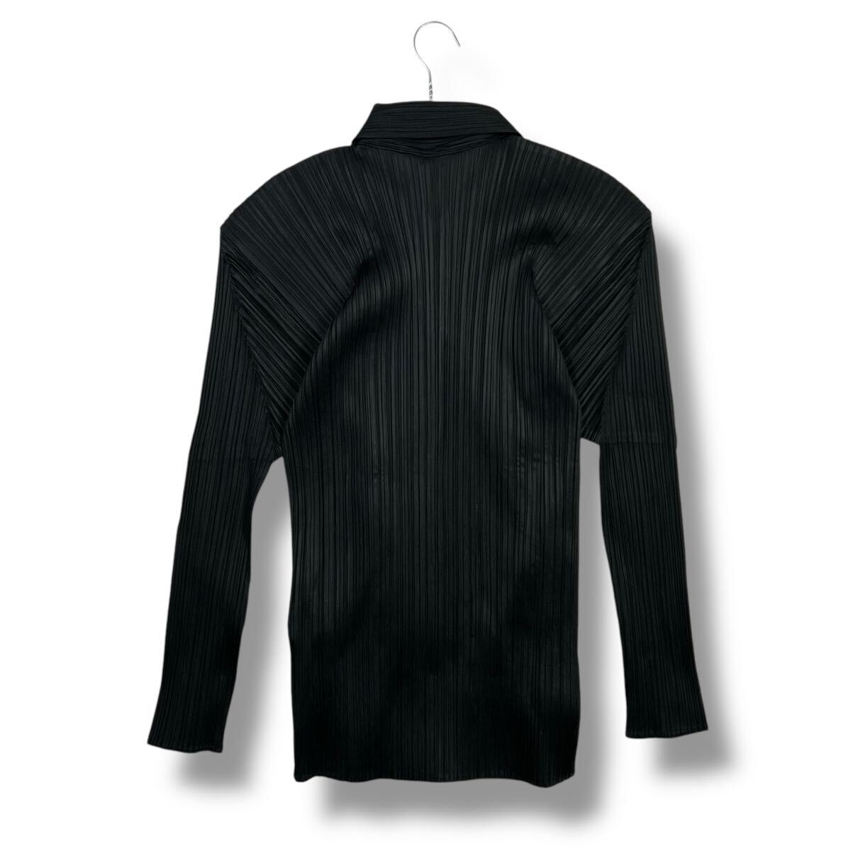 極 PLEATS PLEASE ISSEY MIYAKE プリーツプリーズ イッセイミヤケ 長袖 オープンカラーシャツ ブラウス 黒 ブラック pp05-jk606(シャツ、ブラウス)｜売買さ ...