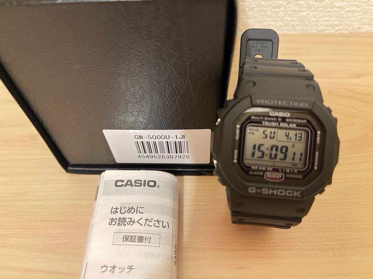 中古】CASIO G-SHOCK GW-5000U-1JF 初代 Gショック復刻モデル 中古】CASIO G-SHOCK GW-5000U-1JF 初代 Gショック復刻モデル