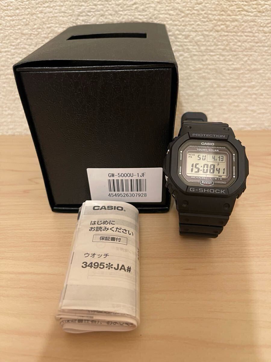 中古】CASIO G-SHOCK GW-5000U-1JF 初代 Gショック復刻モデル 中古】CASIO G-SHOCK GW-5000U-1JF 初代 Gショック復刻モデル