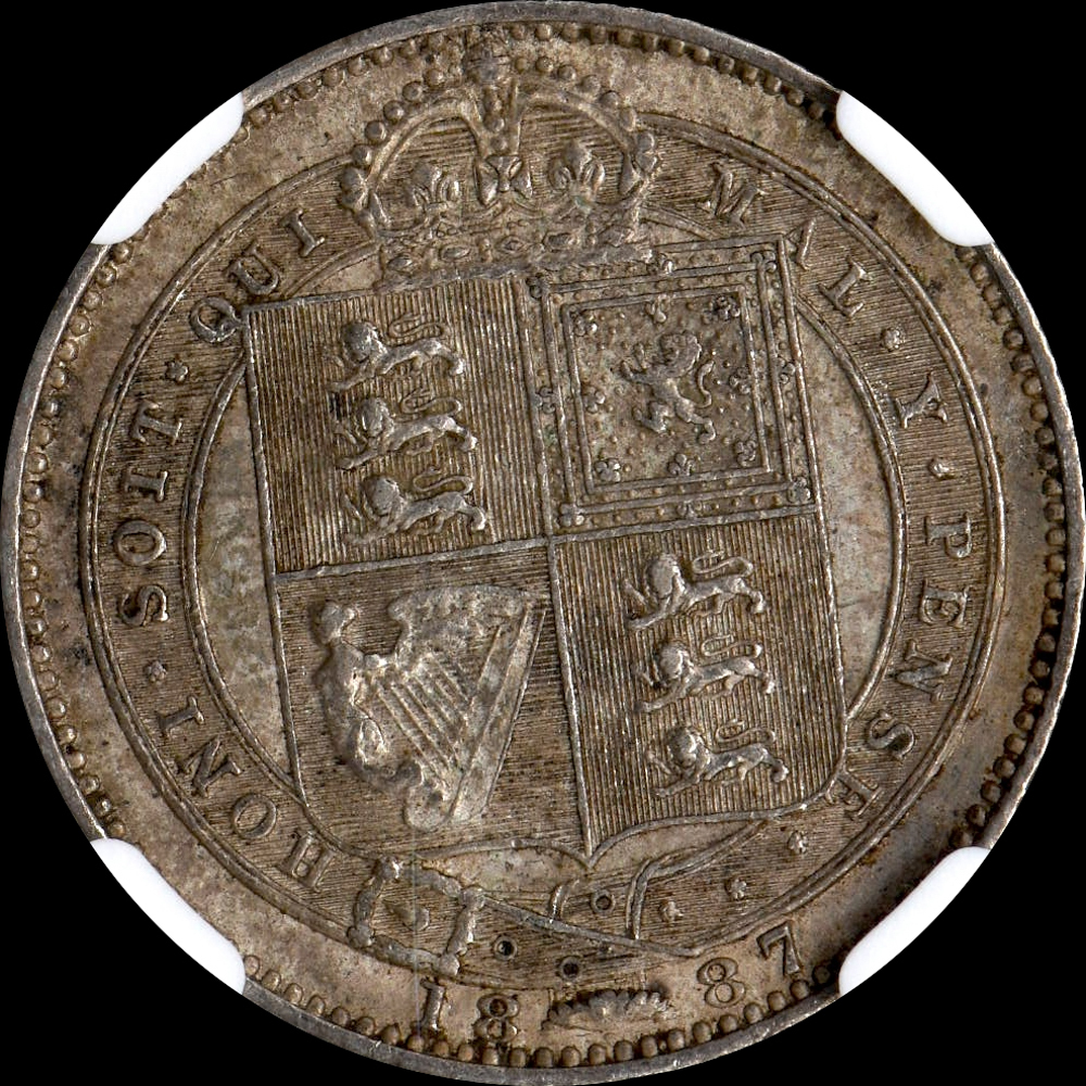 Yahoo!オークション - 土終 【NGC AU58】1887 イギリス 1S銀貨 極美品...