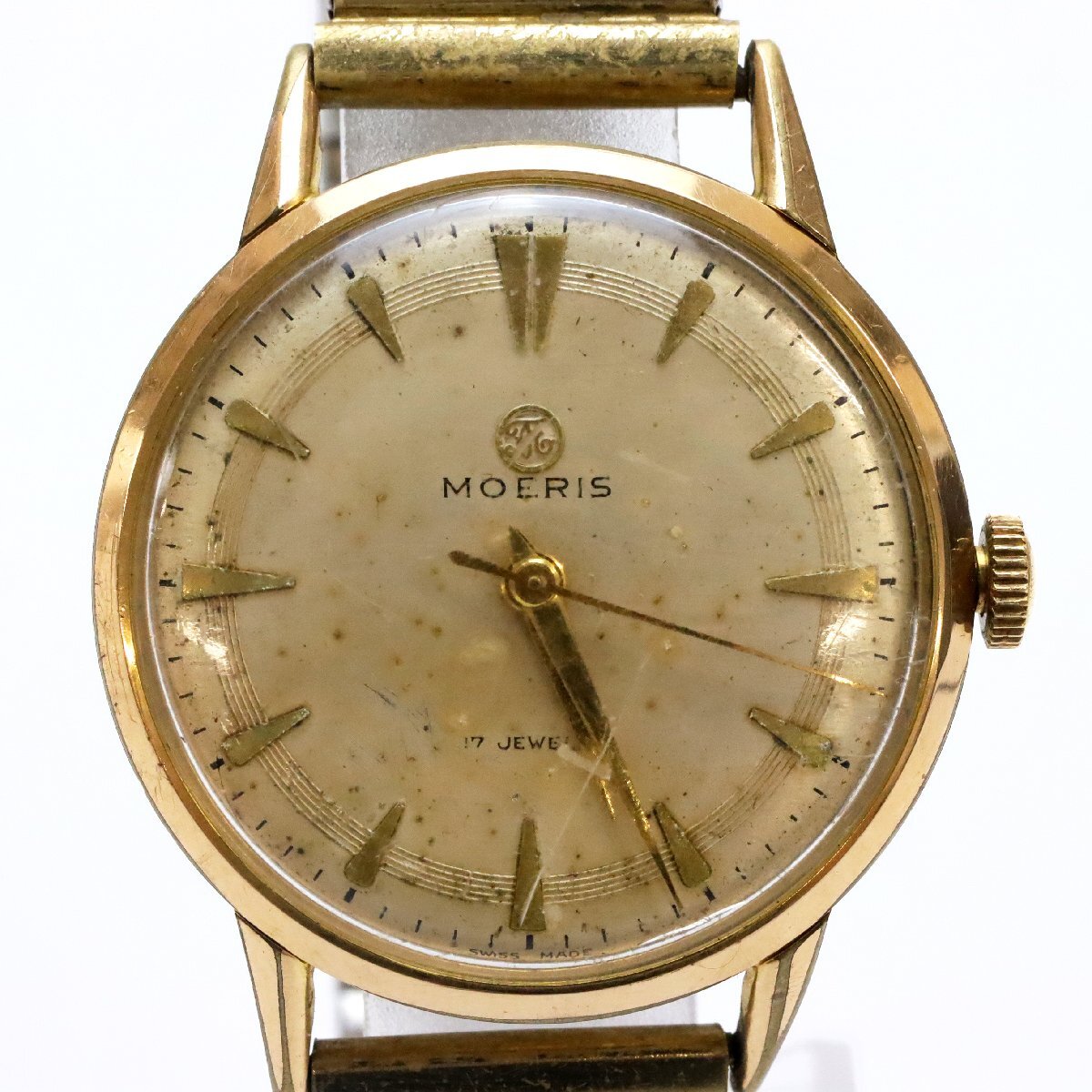 ジャンク時計☆MOERIS モーリス 17Jewels 腕時計 手巻き ジャンク時計☆MOERIS モーリス 17Jewels 腕時計 手巻き