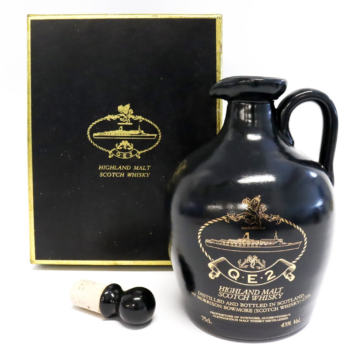 Yahoo!オークション - QE2 クイーンエリザベス2世 陶器ボトル 43% 750m...