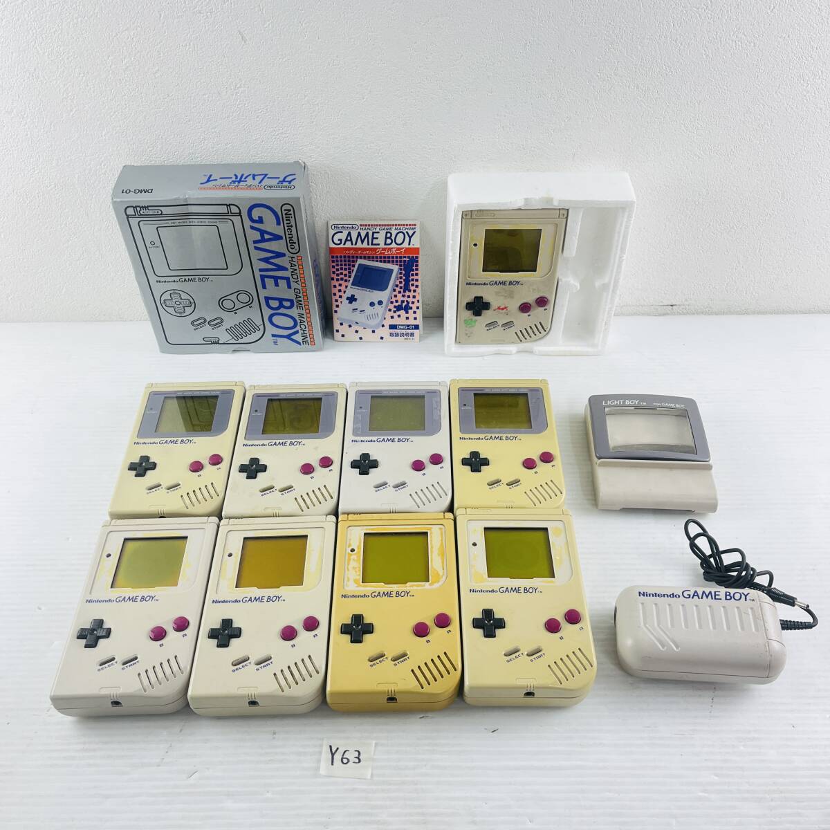 Yahoo!オークション - (ヤ)Y63【9台まとめ】GB ゲームボーイ×9台+ ラ...
