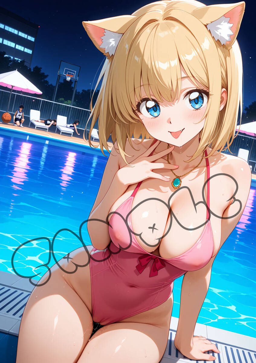 Yahoo!オークション - 1点物 可愛い 水着 アートポスター A4 イラスト...