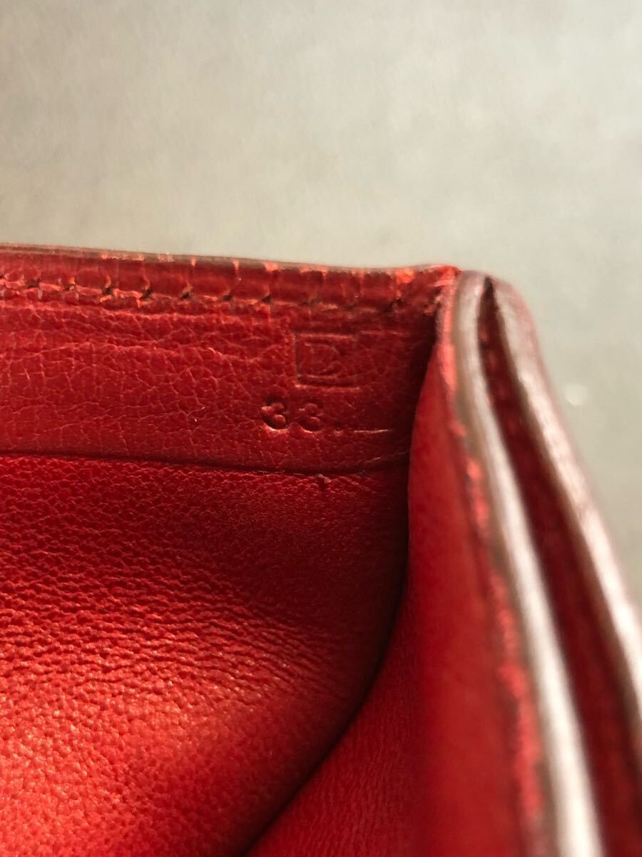 HERMES エルメス ベアン ジェラ 二つ折り コンパクト財布 レッド HERMES エルメス ベアン ジェラ 二つ折り コンパクト財布 レッド