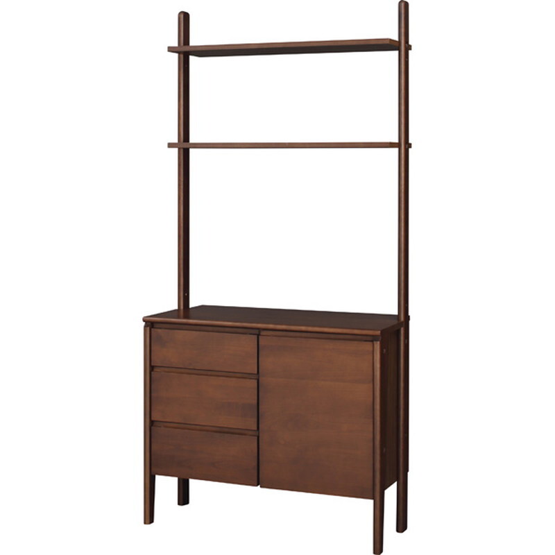 Yahoo!オークション - ブリッジ シェルフW85 【ブラウン】 天然木(アル...