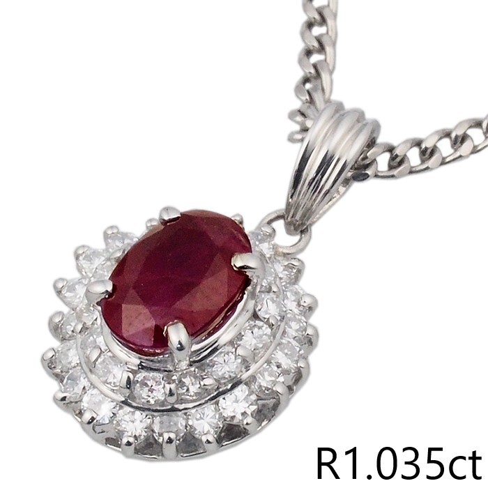 Yahoo!オークション - 音羽屋 ルビー/1.035ct ダイヤ/0.43ct Pt900/Pt8...