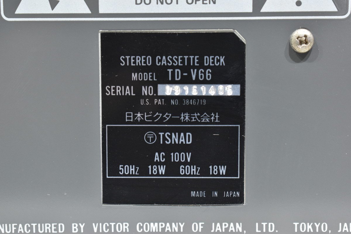 Yahoo!オークション - 【G】Victor TD-V66 カセットデッキ ビクター 30...