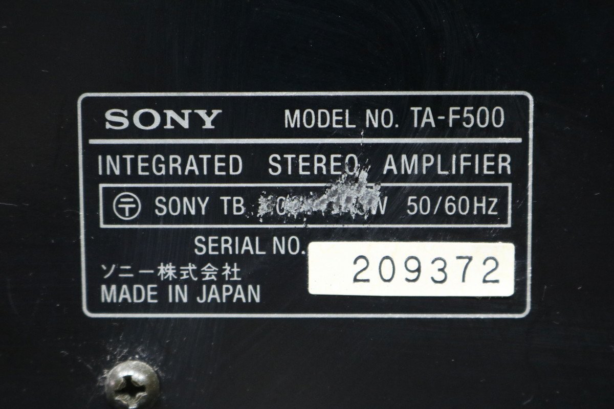 Yahoo!オークション - 【C】SONY TA-F500 プリメインアンプ ソニー 305...