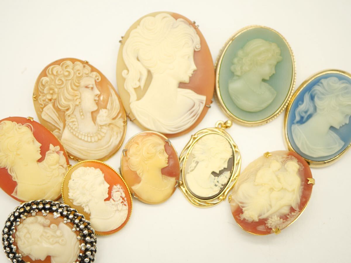 C98 カメオ CAMEO カメオ系 シェルカメオ ブローチ など ヴィンテージ ビンテージ アクセサリー 大量 まとめ売り まとめ TIA(中古)のオークション落札情報