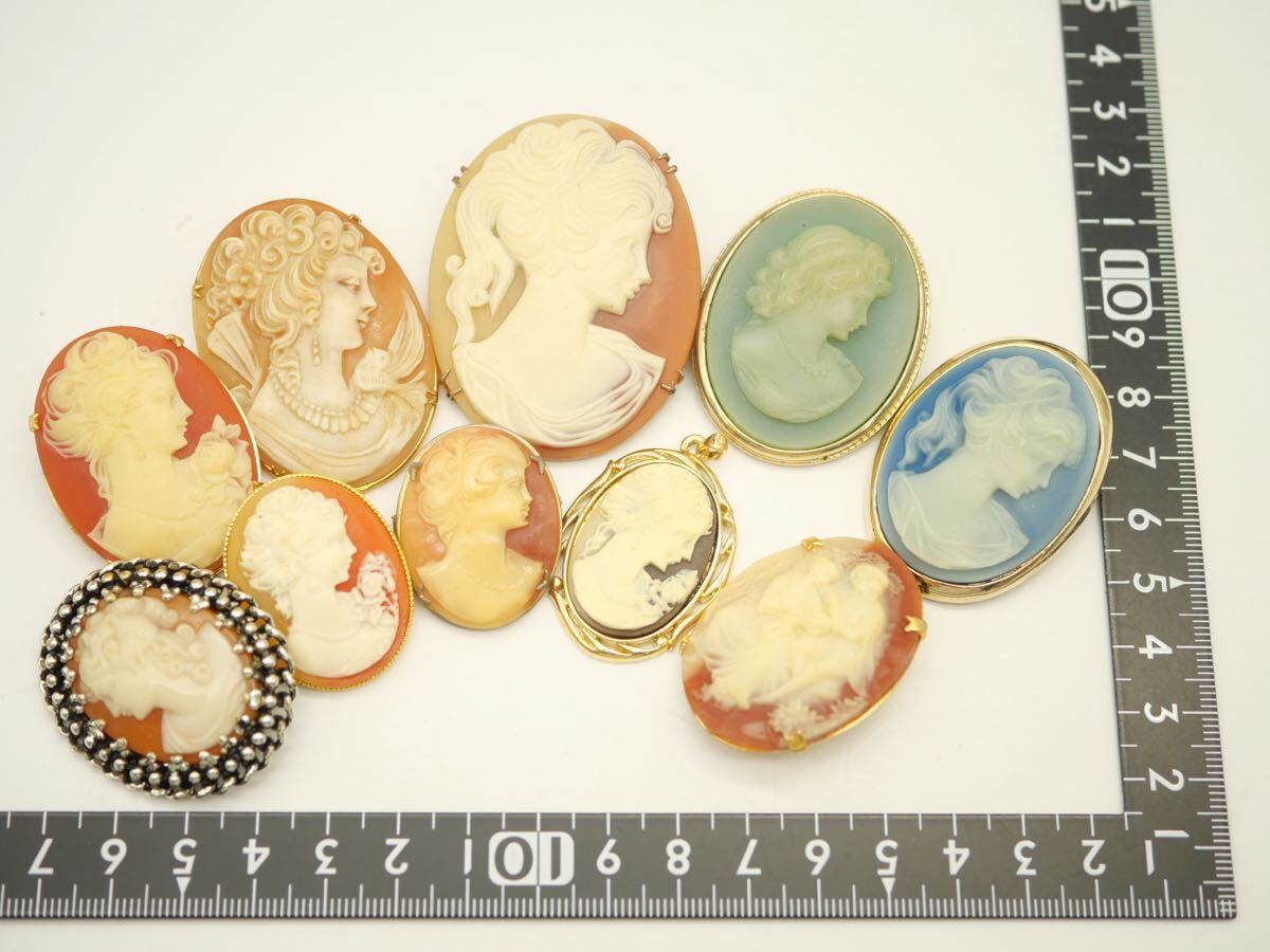 C98 カメオ CAMEO カメオ系 シェルカメオ ブローチ など ヴィンテージ ビンテージ アクセサリー 大量 まとめ売り まとめ TIA(中古)のオークション落札情報