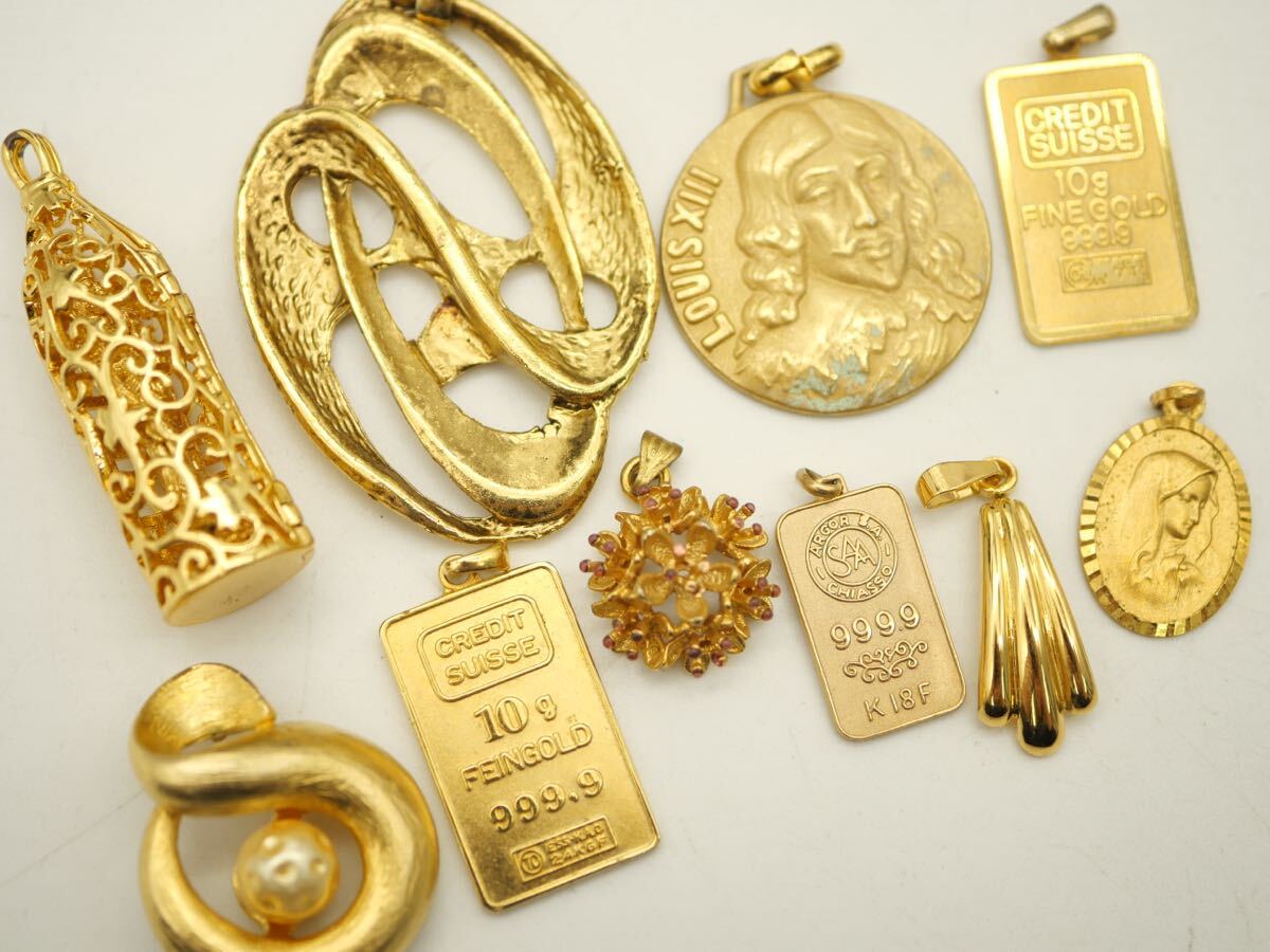 Yahoo!オークション - 【D64】ゴールドカラー ペンダントトップ ネック...