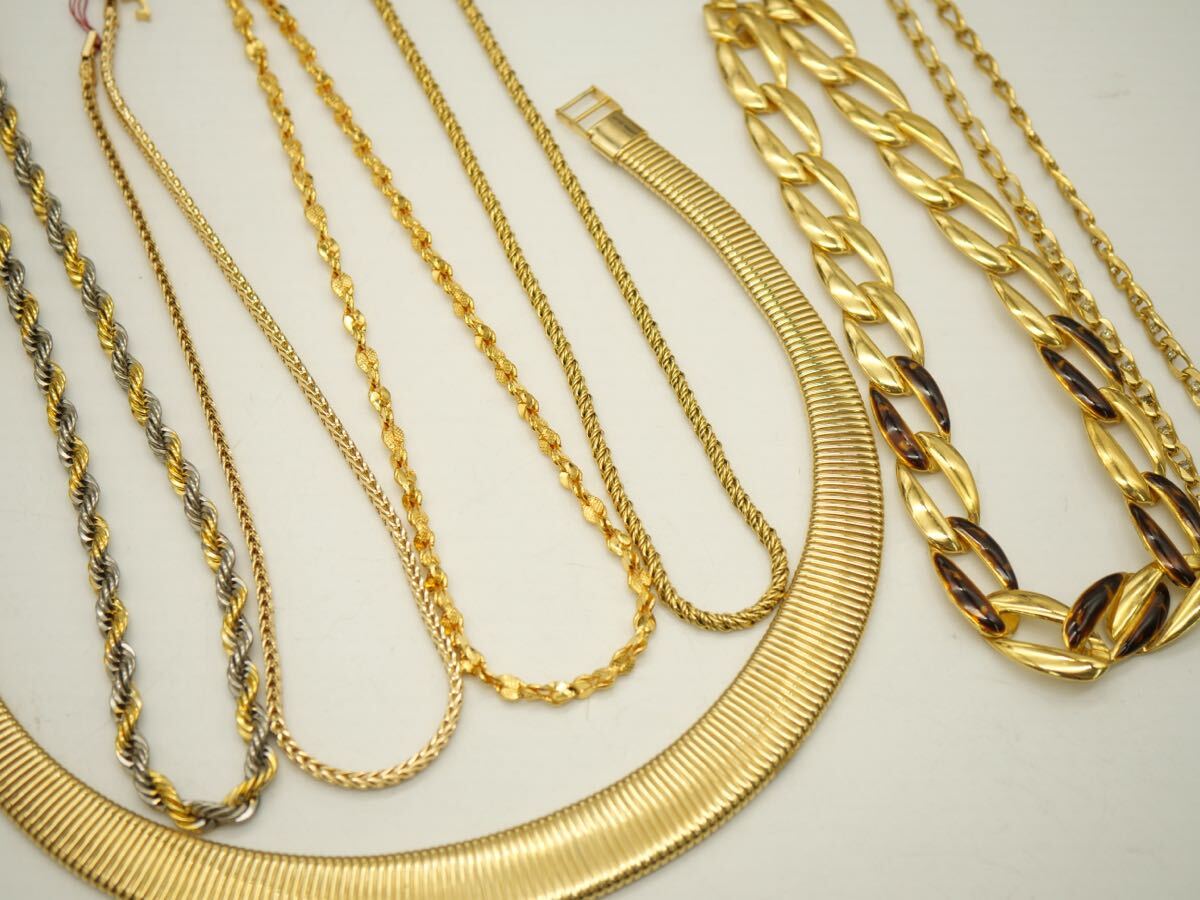 Yahoo!オークション - 【E41】ゴールドカラー ネックレス ヴィンテージ...