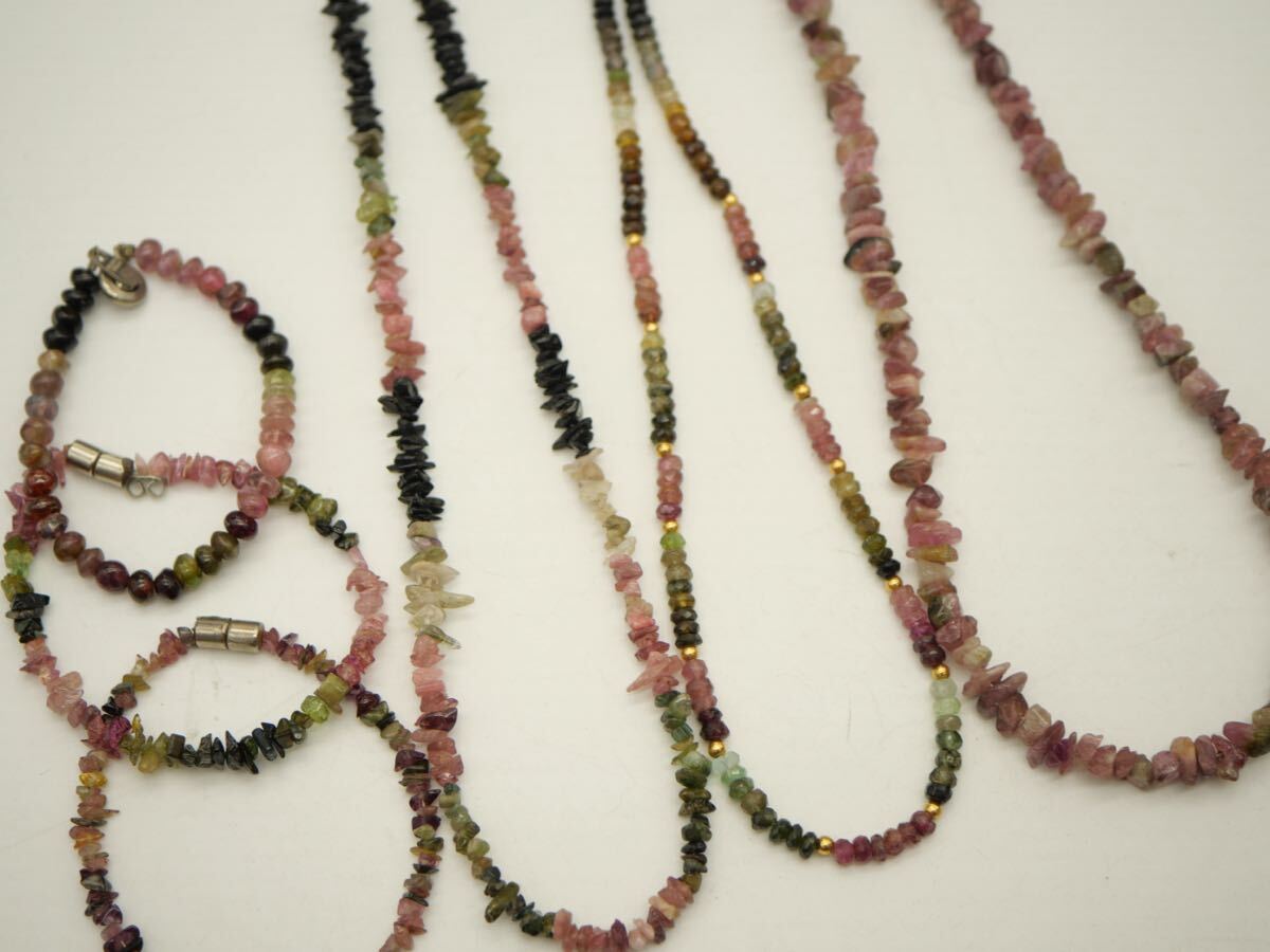 Yahoo!オークション - 【A28】 トルマリン ネックレス ブレスレット ヴ...