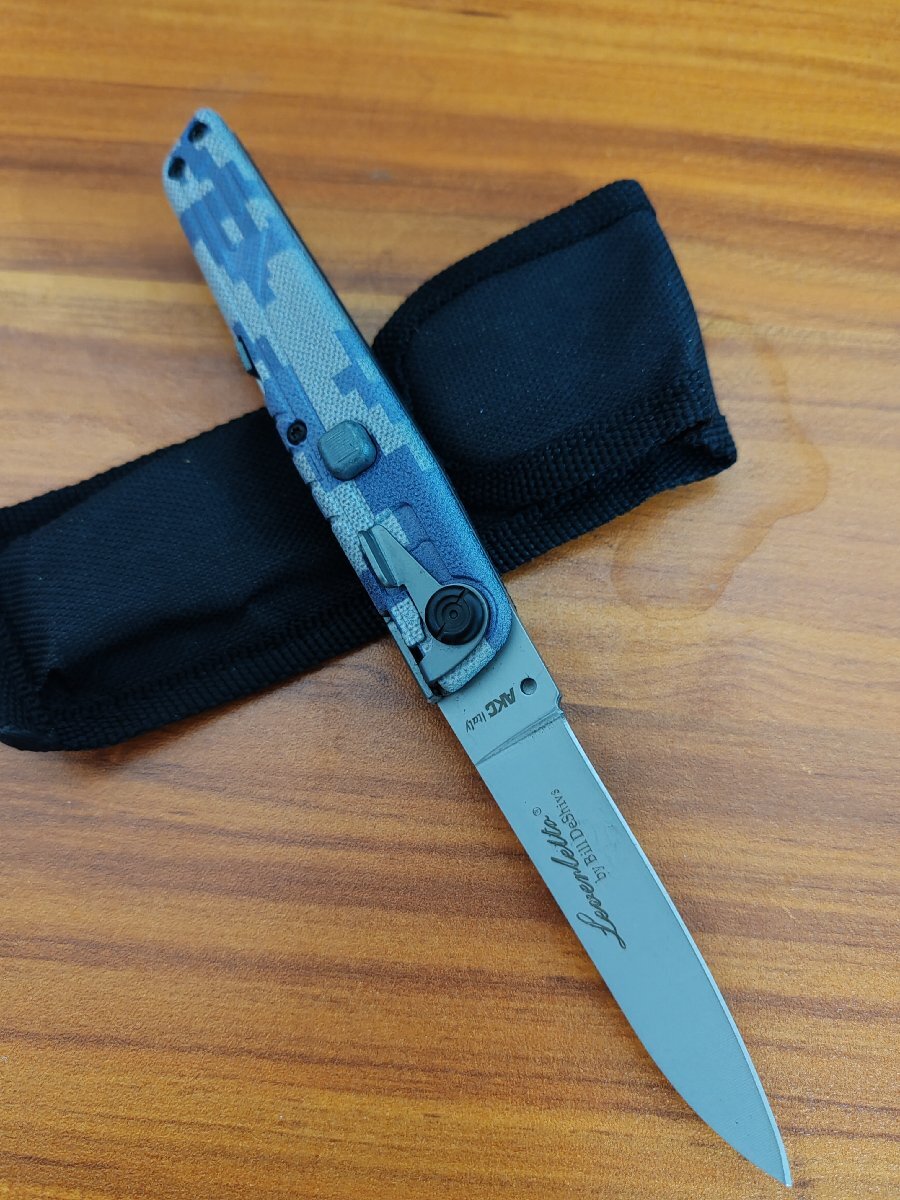 Yahoo!オークション - 限定AKC アウトドア 迷彩 折りたたみナイフ サバ...