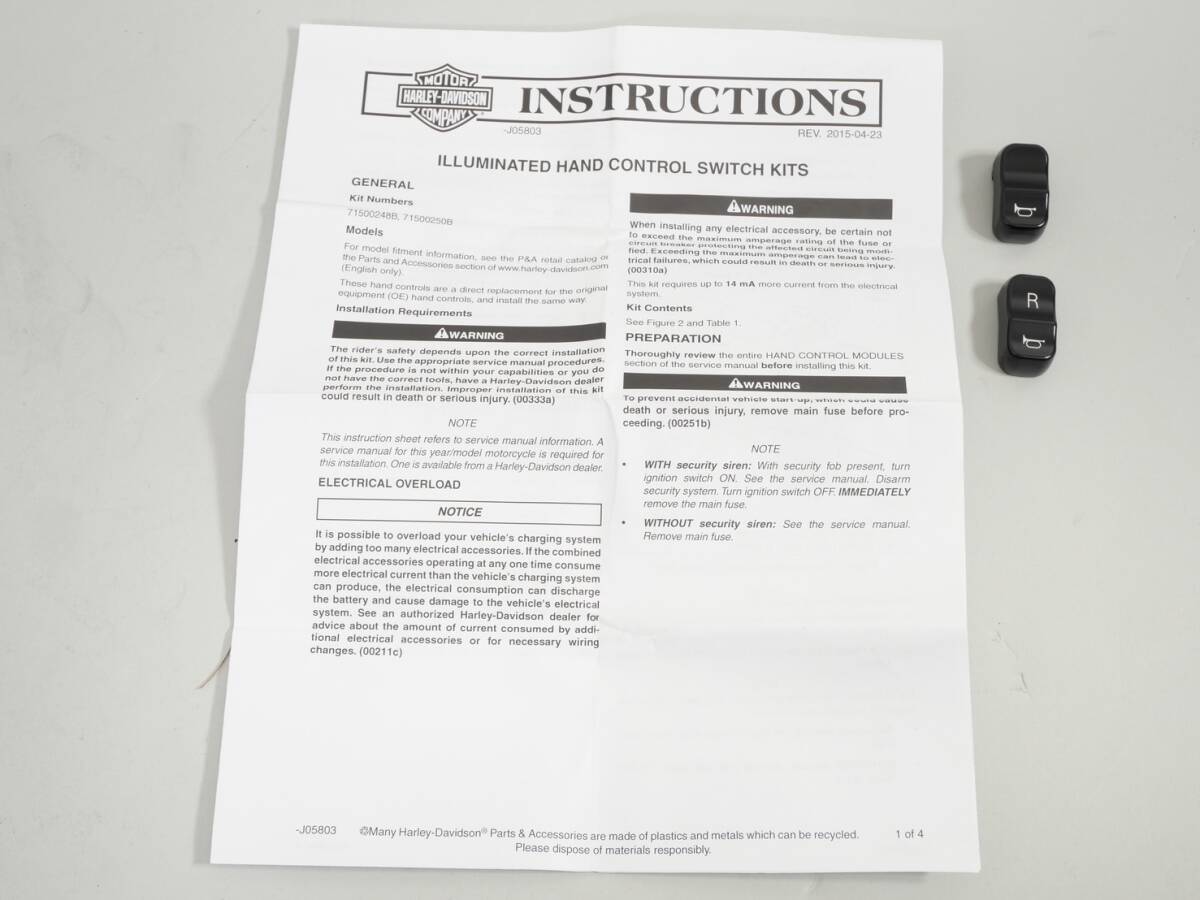 Yahoo!オークション - u21 新品 ハーレーダビッドソン オプション LED ...