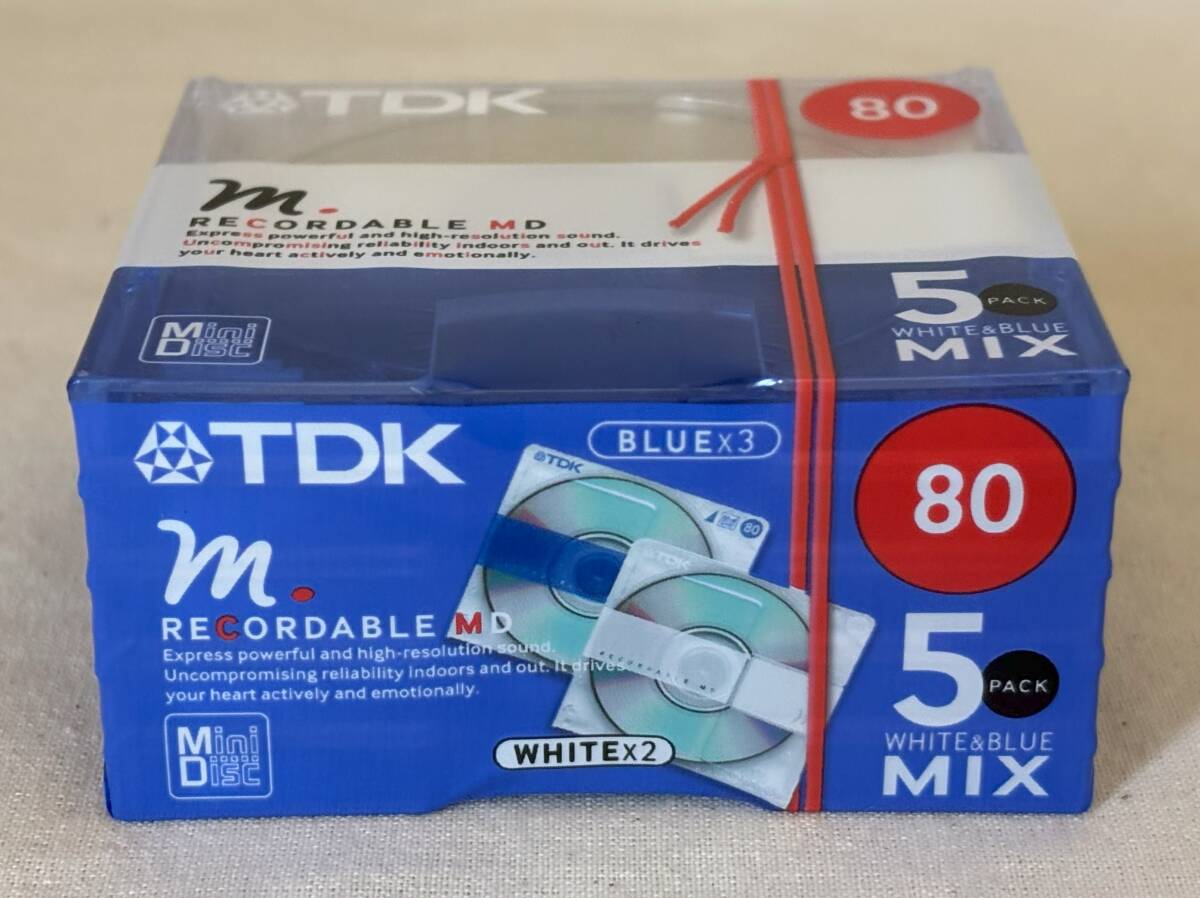 Yahoo!オークション - TDK MD m. WHITE BLUE MIX 80分 5パック 未使用...