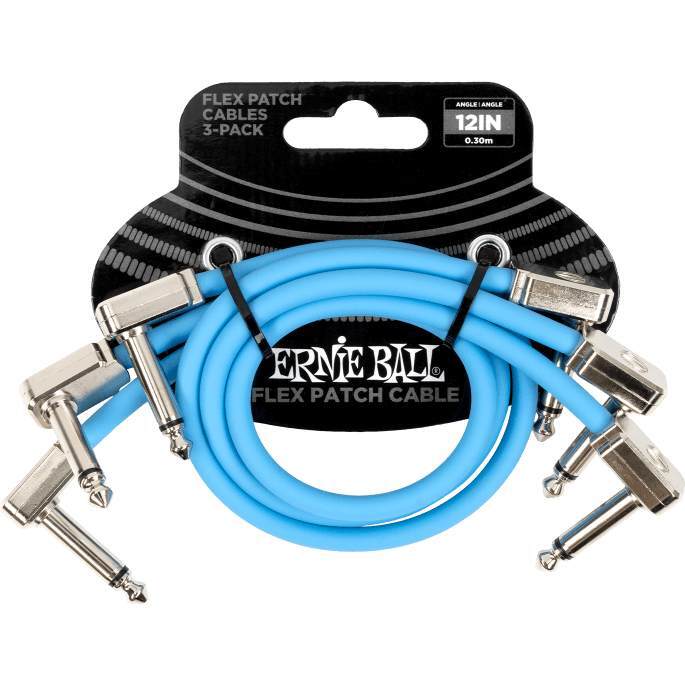 Yahoo!オークション - ERNIE BALL 6461 Flex Patch Cables 12 Blue 30c...