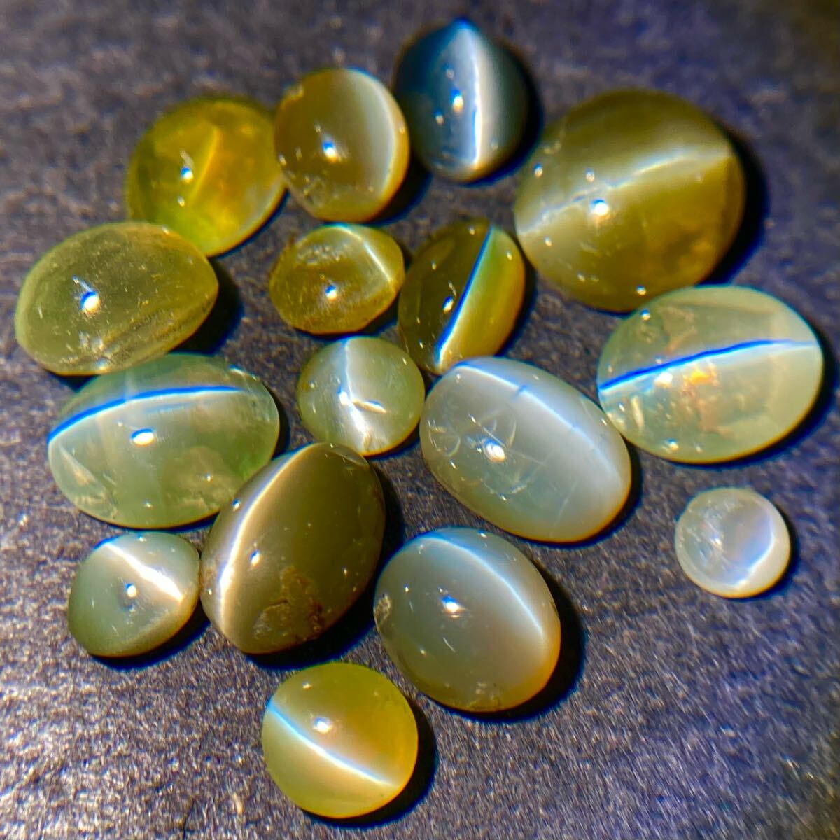 1円〜!!☆天然クリソベリルキャッツアイおまとめ15.5ct☆a 約3.1 1円〜!!☆天然クリソベリルキャッツアイおまとめ15.5ct☆a 約3.1
