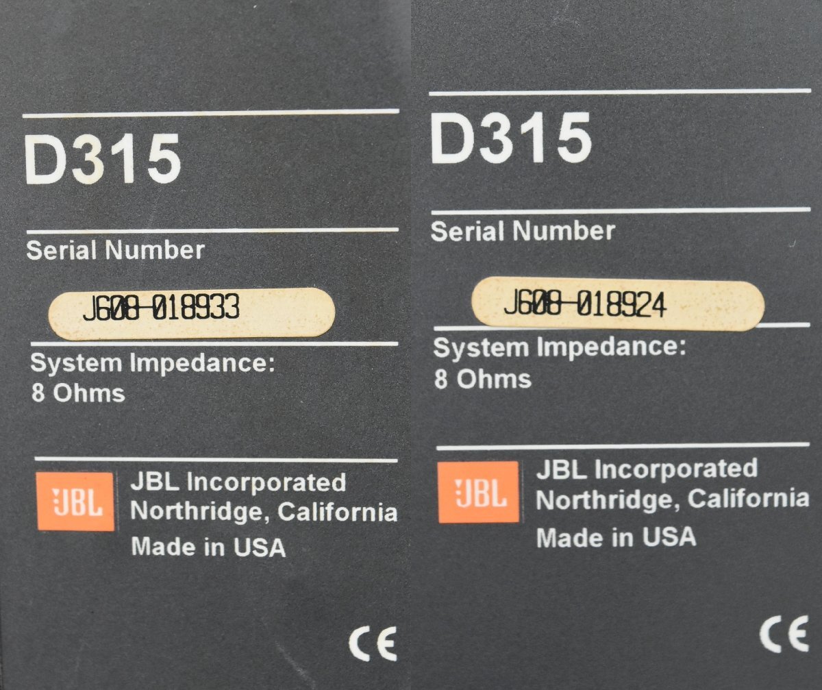 Yahoo!オークション - 【C】JBL D315ペア スピーカー ジェイビーエル 0...