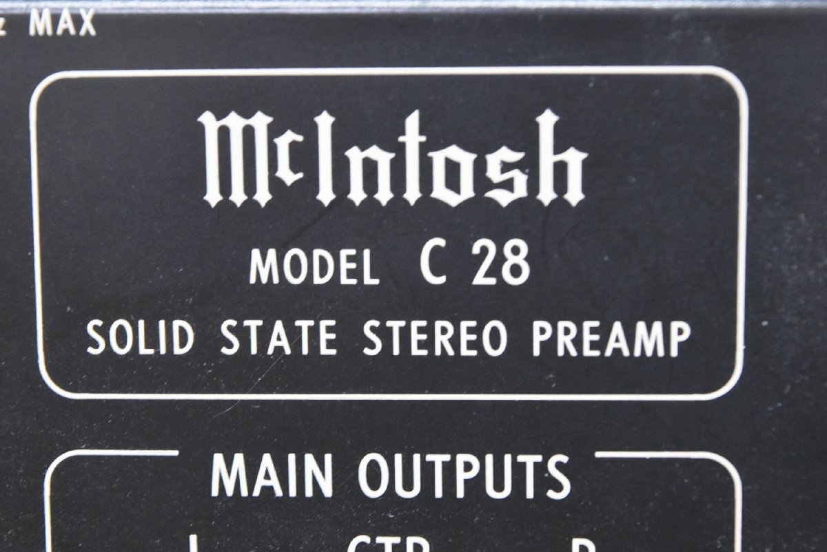 Yahoo!オークション - 【C】McIntosh C28 プリアンプ マッキントッシュ...