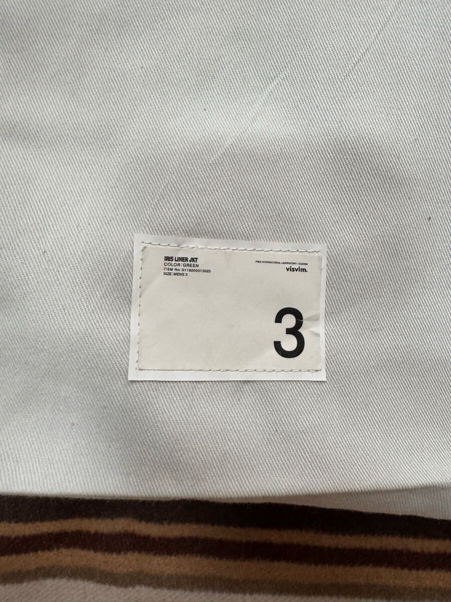 Yahoo!オークション - visvim 19FW IRIS LINER JKT GREEN size 3