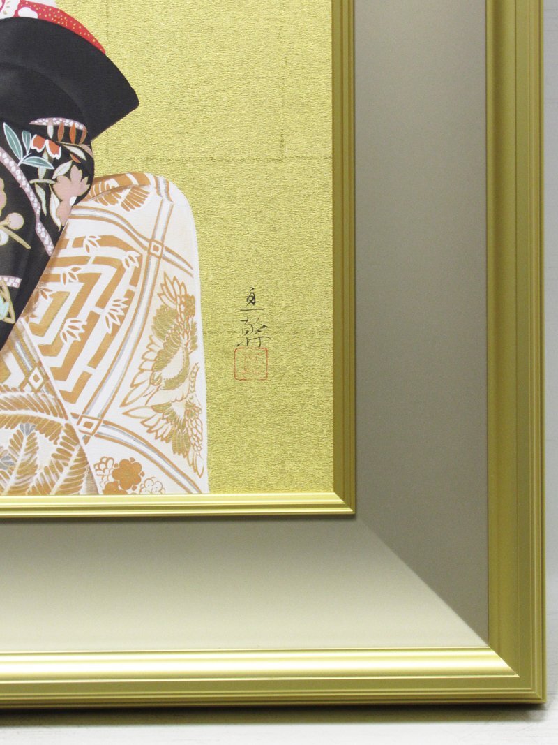 GINZA絵画館】青山亘幹 日本画10号「松の内」舞妓・共シール GINZA絵画館】青山亘幹 日本画10号「松の内」舞妓・共シール